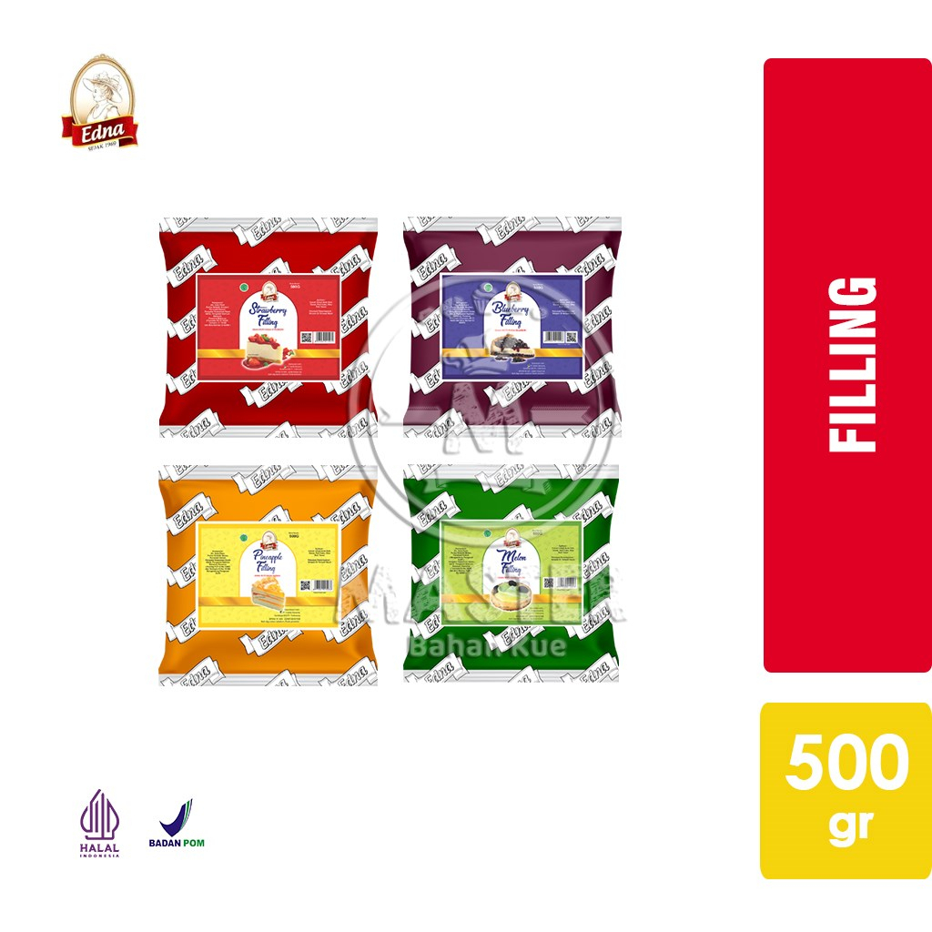 Jual Selai Buah EDNA Fruit Filling Isian Roti [500 gr] | Shopee Indonesia