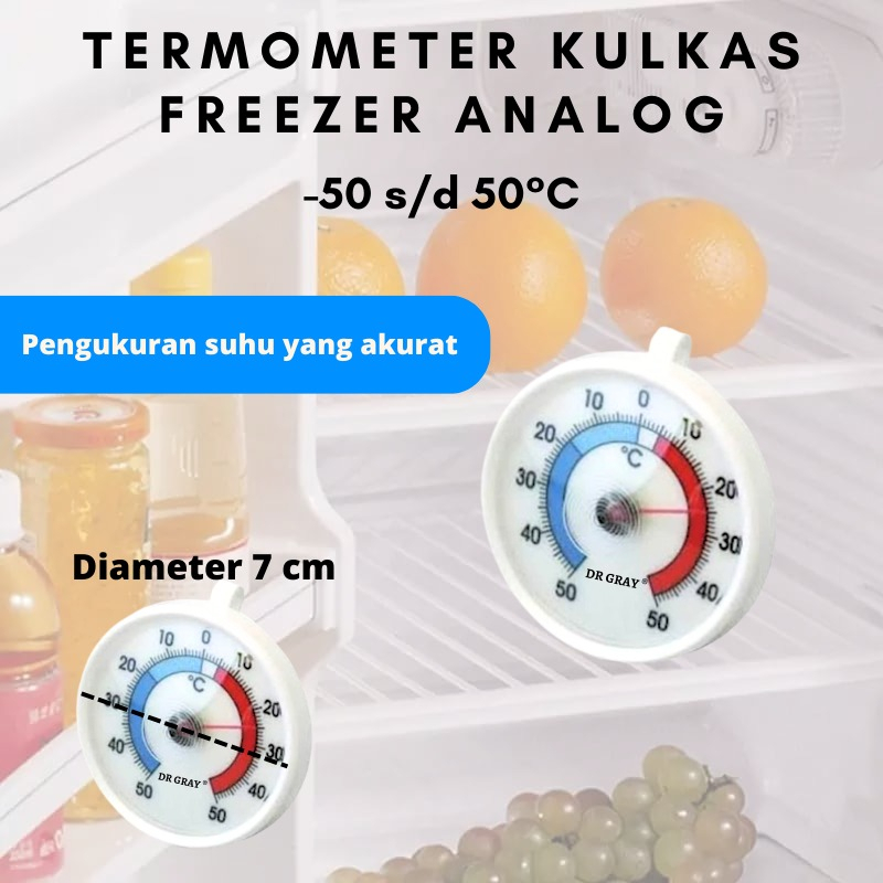 Jual Termometer Gantung Termometer Kulkas Freezer Analog 3 inch -50 sd ...