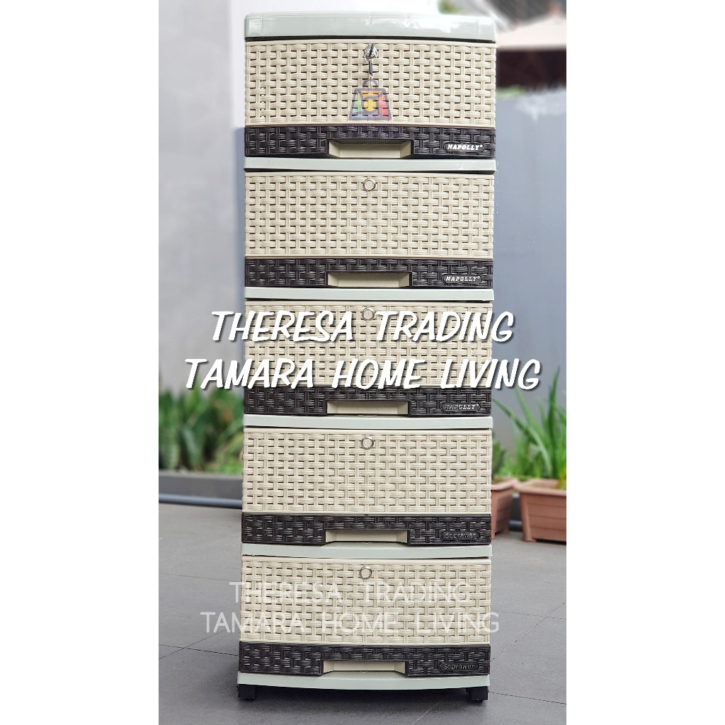 Jual LEMARI PLASTIK NAPOLLY SCD 5 SUSUN 5 LACI DI LENGKAPI RODA DAN ...