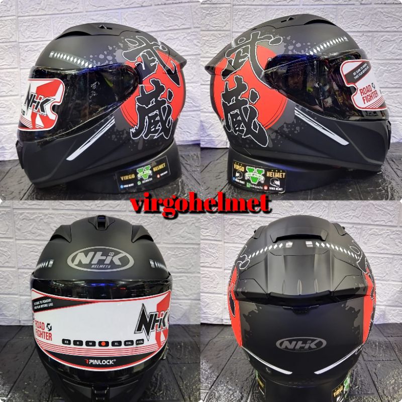 Jual HELM FULLFACE NHK GP PRIME BUSHIDO VISOR SMOKE (TERBARU) | Shopee ...