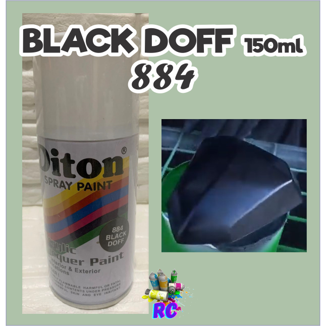 Jual Cat Pilox DITON Black Doff 884 150cc | Shopee Indonesia