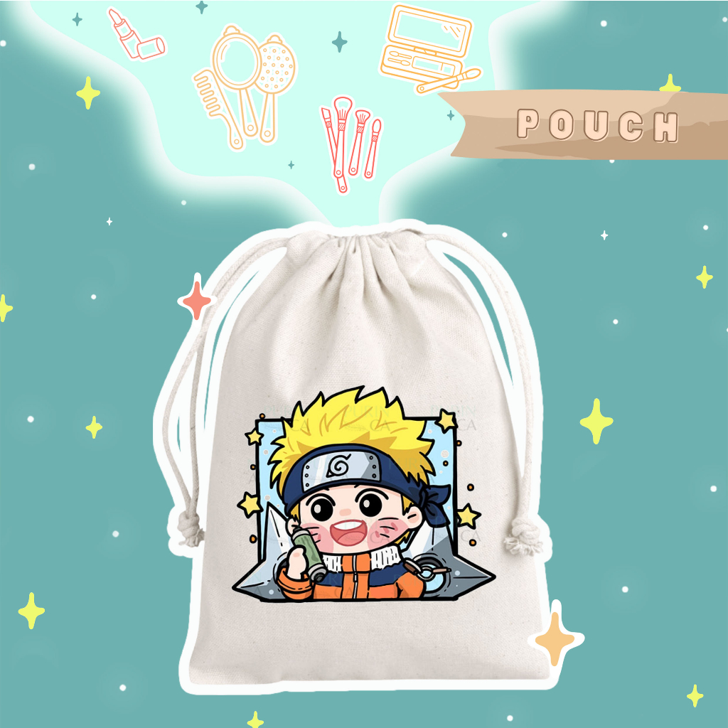 Jual Pouch Serut Anime Naruto Spy X Digimon | Shopee Indonesia