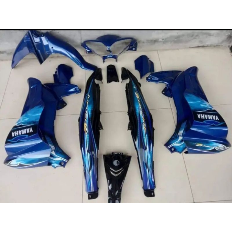 Jual paket cover body halus Yamaha Jupiter z new Burhan biru hitam full ...