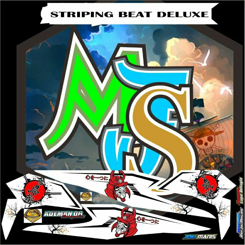 Jual Striping Beat Deluxe Sticker variasi motif japan | Shopee Indonesia