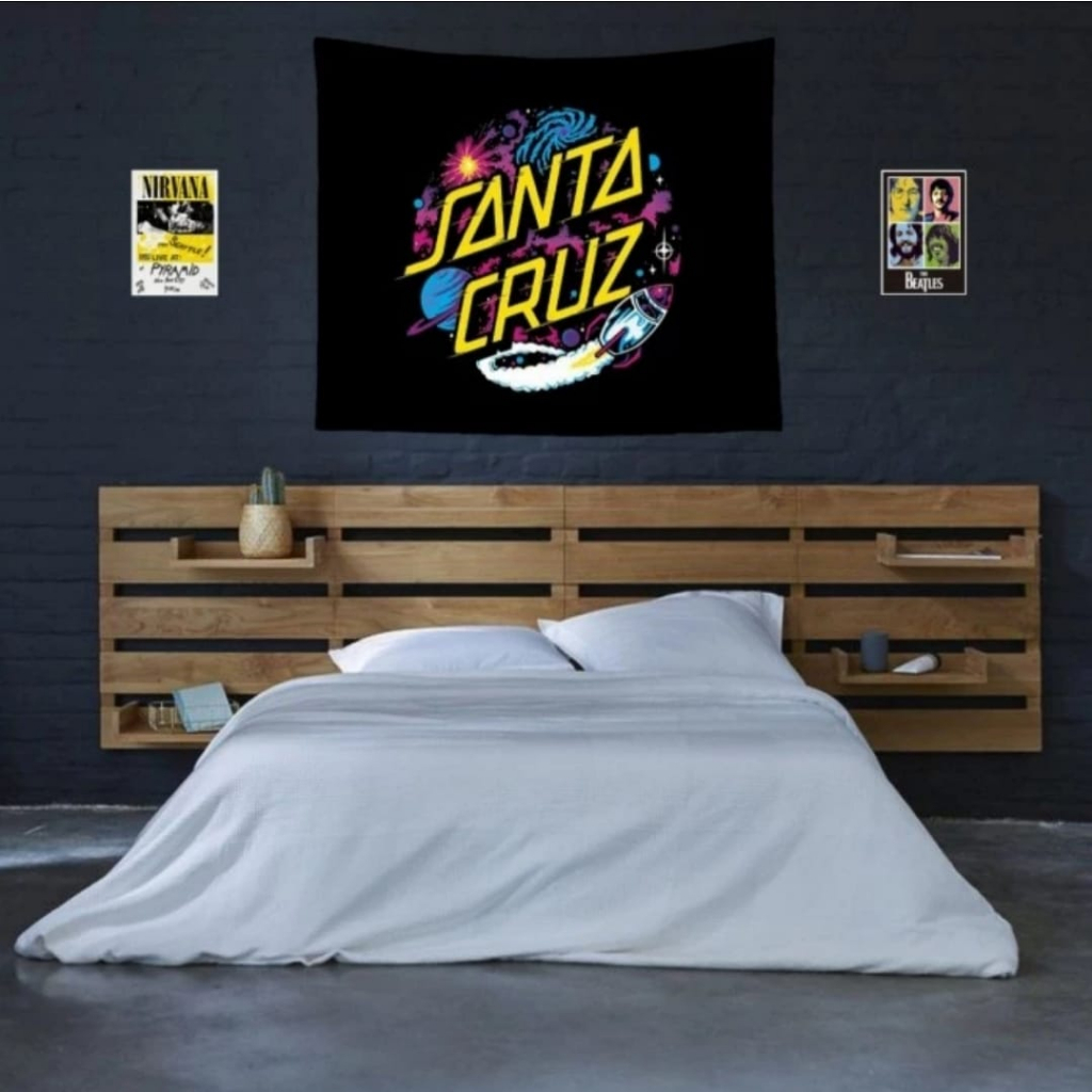 Jual bendera santa cruz/ hiasan kamar bendera santa cruz/ skateboard ...