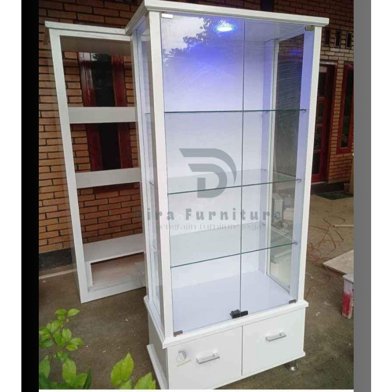 Jual Rak Hias / Rak Kaca / Lemari Pajangan Kaca / Lemari Tas / Kabinet 2 Pintu | Shopee Indonesia