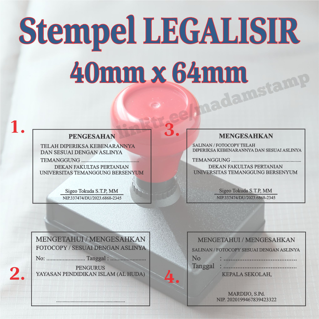 Jual stempel legalisir pengesahan sekolah universitas kampus ...