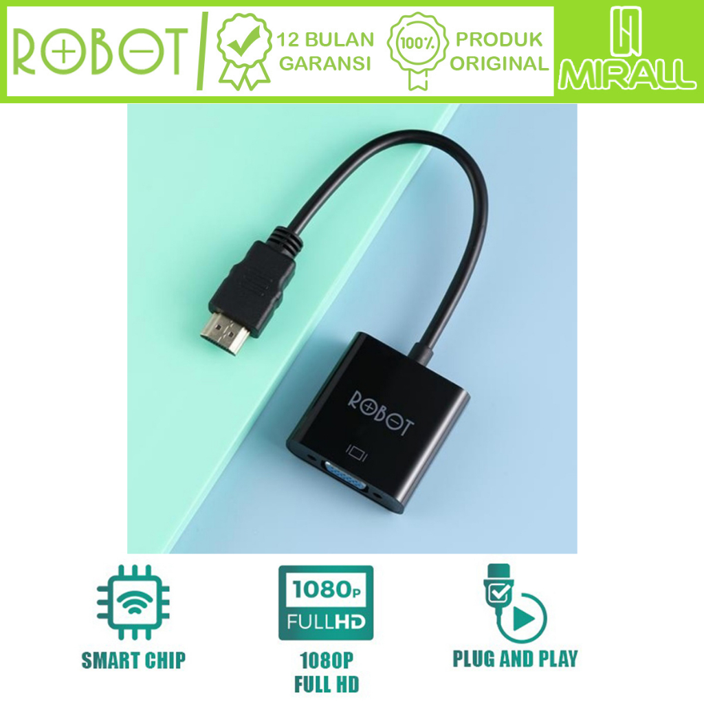 Jual ROBOT RHV10 Adapter Converter HDMI to VGA | Shopee Indonesia