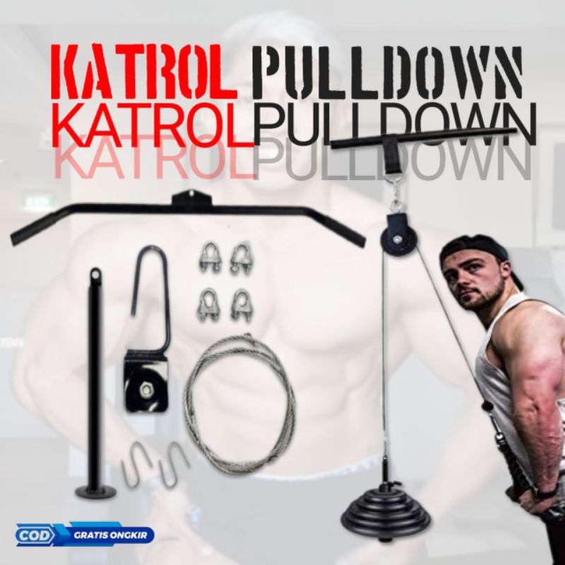 Jual Pull down Katrol Pulldown catrol Alat Fitness kabel Gym DIY cable ...