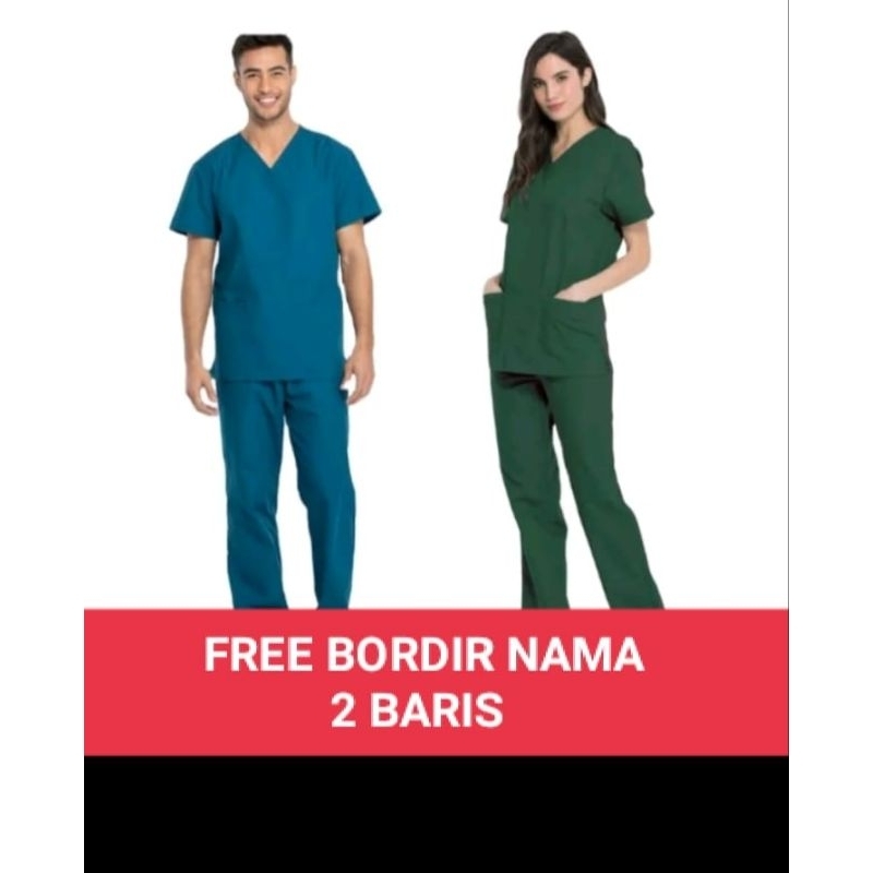 Jual Baju Medis scrub Lengan Pendek | Baju OKA Bahan toyobo| Baju Ok ...