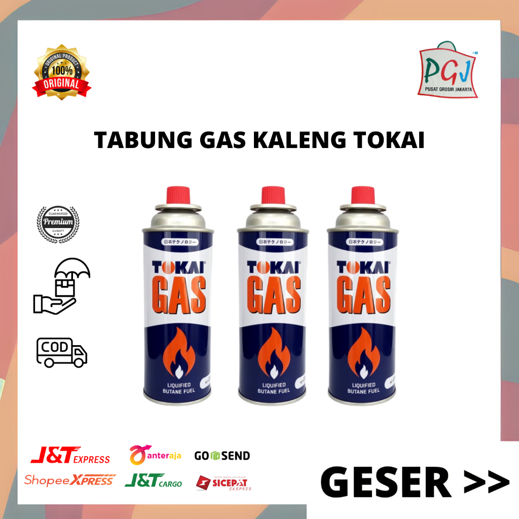 Jual PGJ - Tabung Gas Portable TOKAI 235gr / Gas Kaleng / Gas Kompor ...