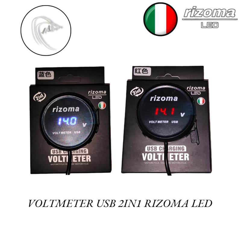 Jual Rizoma Led Racing - Voltmeter Aki Rizoma Plus USB Voltmeter ...
