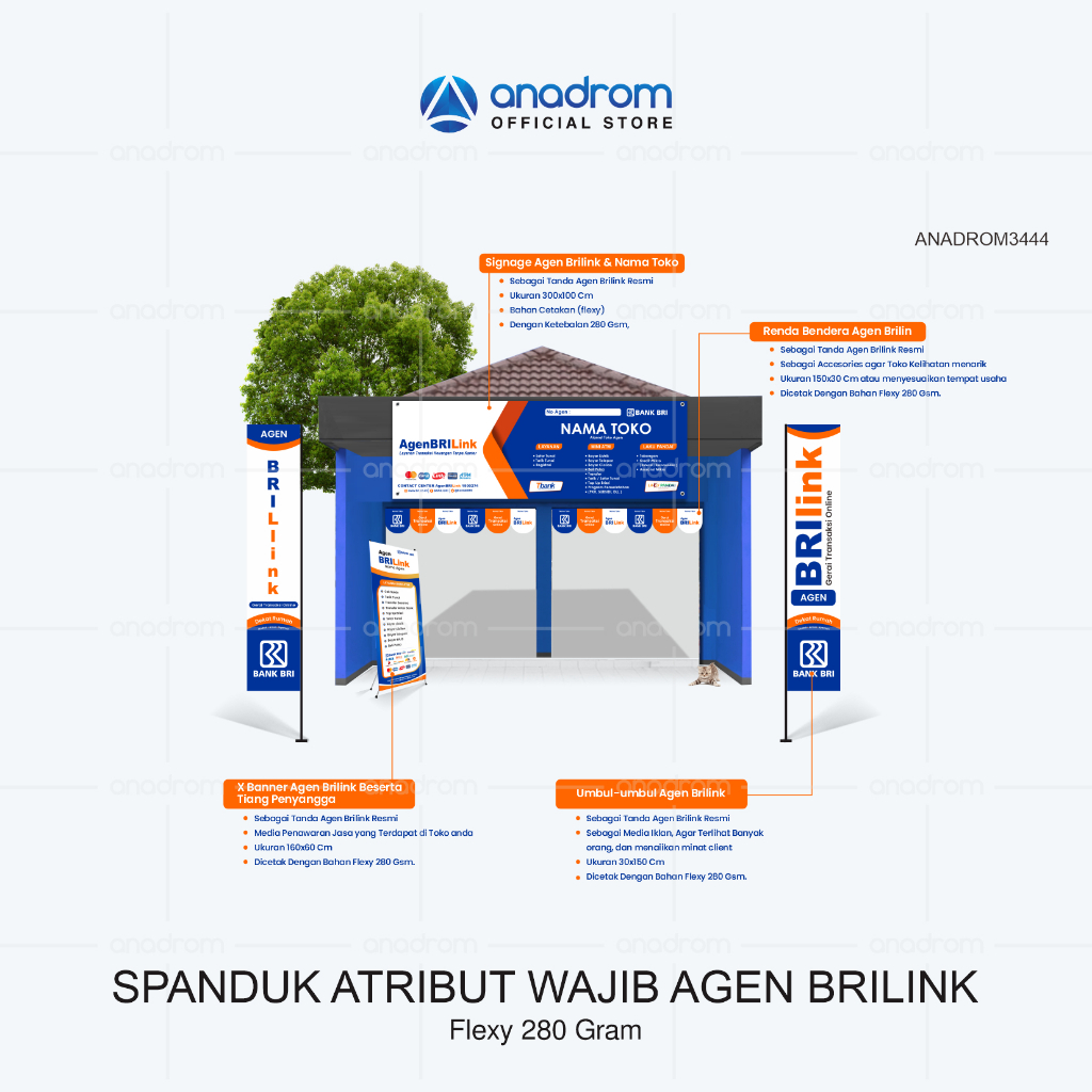 Jual Spanduk Atribut Wajib Agen Brilink | Banner Agen Brilink ...
