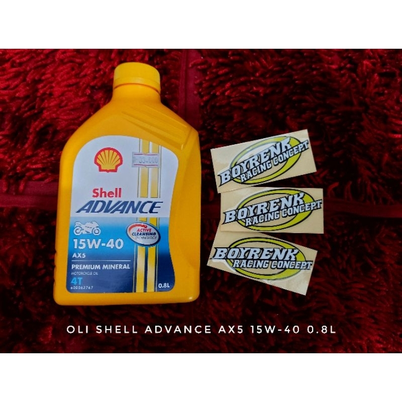 Jual OLI SHELL ADVANCE AX5 15W-40 OLI SHELL AX5 4T 0.8 LITER MOTOR ...