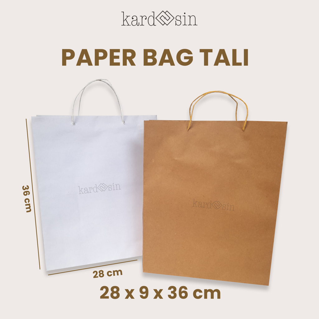 Jual PAPER BAG PAPERBAG TAS KERTAS PUTIH COKLAT WHITE KRAFT CRAFT BROWN ...