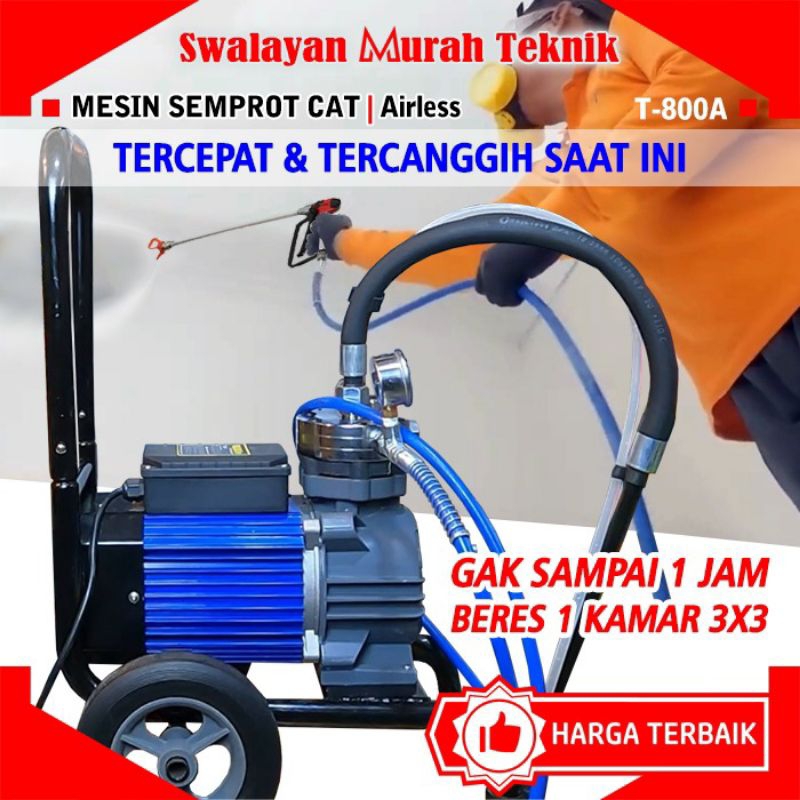 Jual AIRLESS PAINT SPRAYER MOLLAR T-800A MESIN CAT SEMPROT TANPA ...