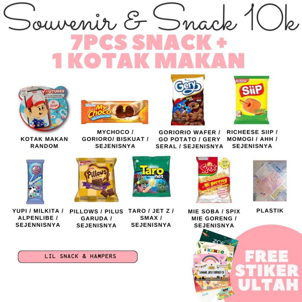Jual LILSNACK - Paket Souvenir Hampers Snack Ulang Tahun Anak Murah ...