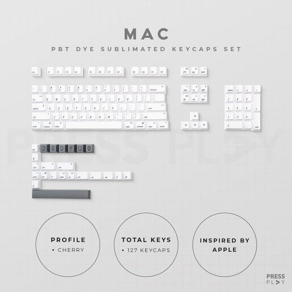 Jual Mac PBT Dye Sub Keycaps | Shopee Indonesia