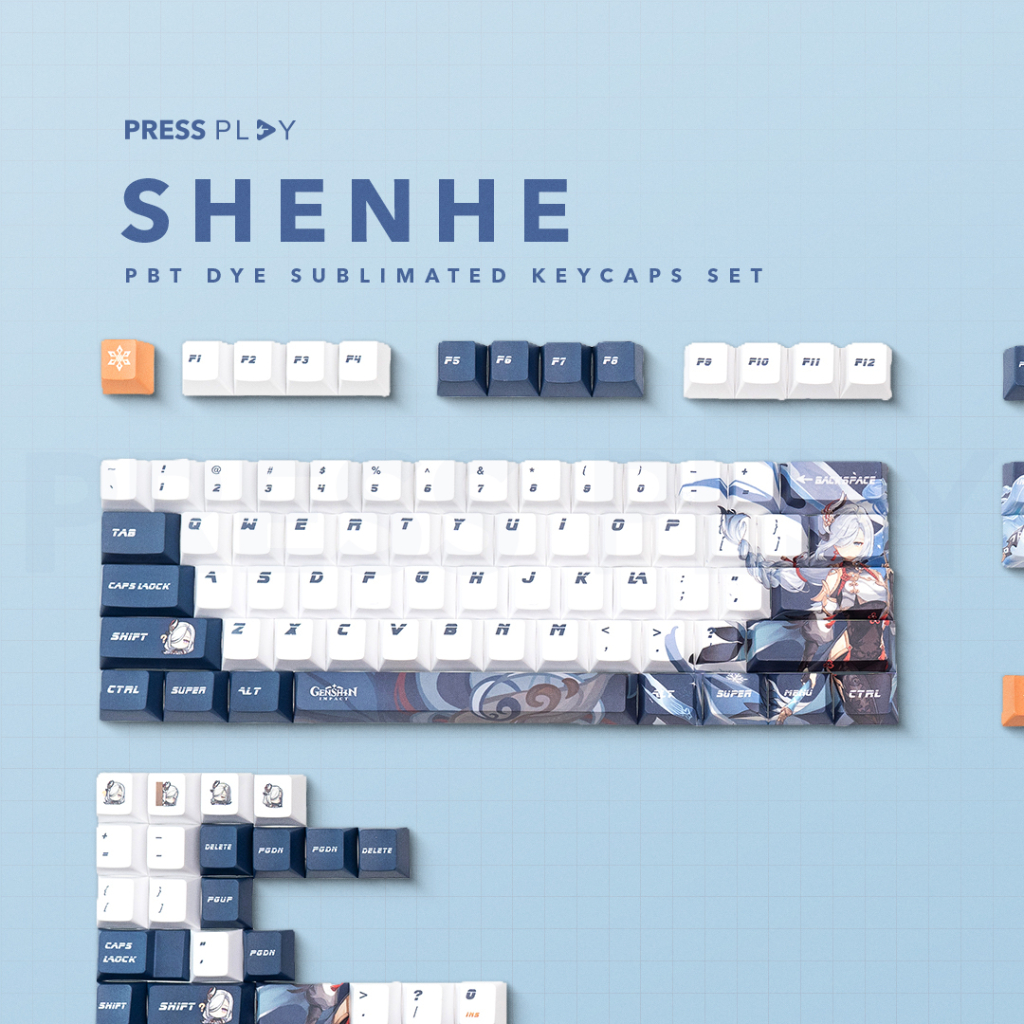 Jual Genshin Impact SHENHE PBT Dye Sub Keycaps | Shopee Indonesia