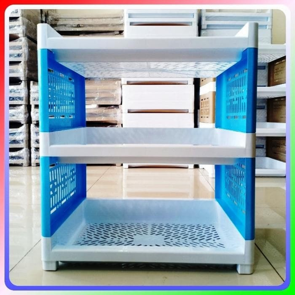 Jual Rak Serbaguna 3 Susun Biru | Shopee Indonesia