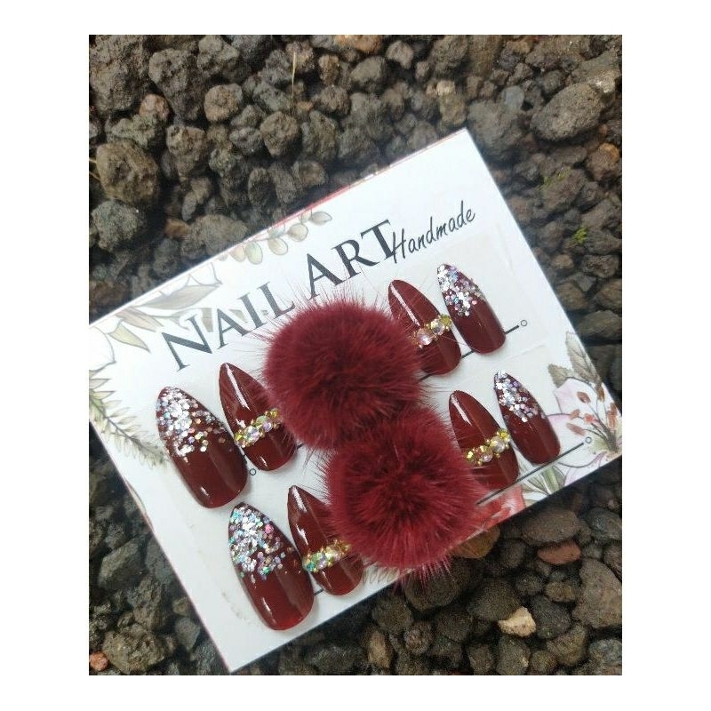 Jual FAKE NAIL POM POM / KUKU PALSU POM POM/ NAIL ART / SURAKARTA (49 ...