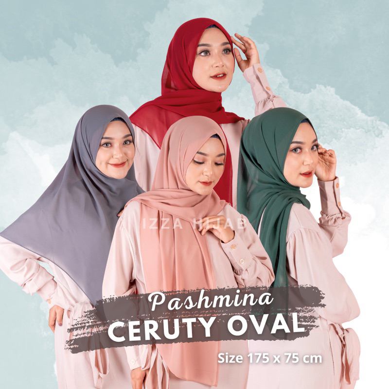 Jual Pashmina Ceruty Oval /Pasmina Ceruti Babydoll Armani Cutting Oval | Shopee Indonesia