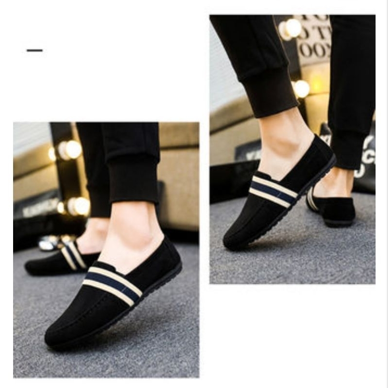 Jual Sepatu Pantofel Pria Hitam Terbaru Untuk Kerja Kantor Dan Acara Tanpa Tali Merk Carlit ...