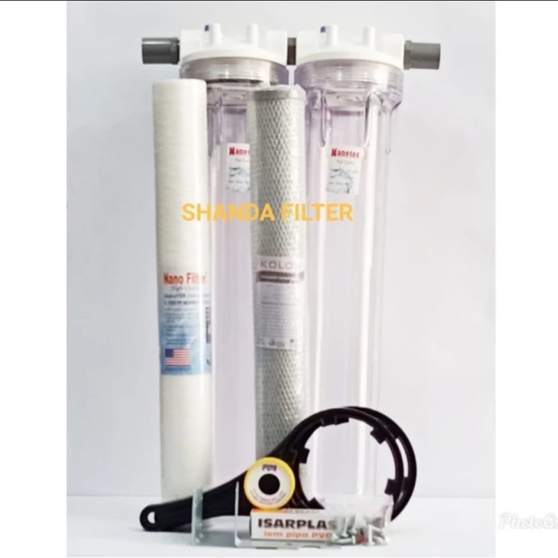 Jual Paket Filter Air Sumur / PDAM / Air Tanah 2 Tahap Housing 20 Inch ...