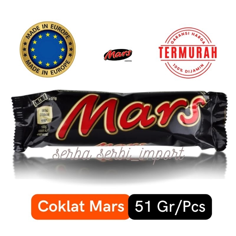 Jual Coklat Mars Chocolate Original Caramel Bar 51 Gram /Pcs | Shopee ...