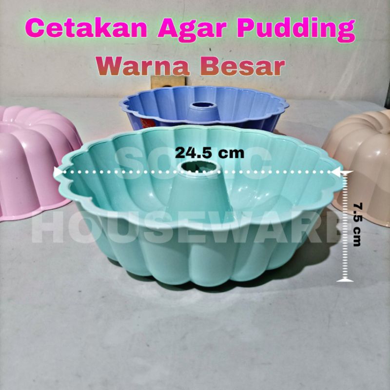 Jual Cetakan Agar Loyang Pudding Puding Ager Coklat Jelly Besar L Warna ...