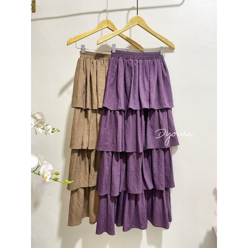 Jual Rok Bervin / rok zara bella import / Rok Susun 4 Import / Rok ...