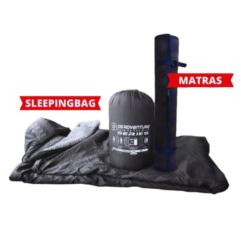 Jual Paket sleeping bag ds adventure series + matras karet 3 mili ...