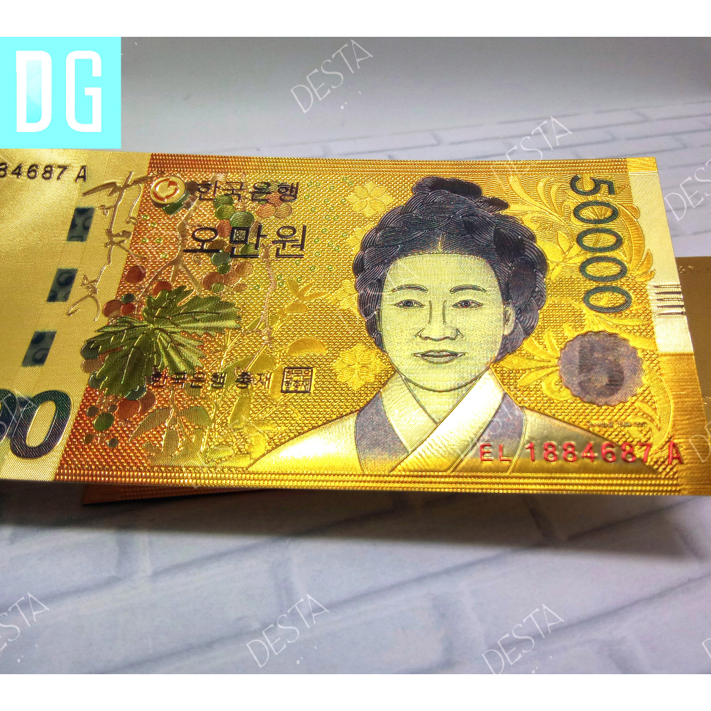 Jual GOLD FOIL KOREA 50K WON | Shopee Indonesia