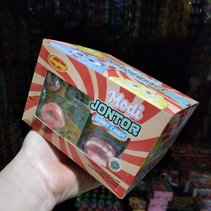 Jual Ranjani Modi JONTOR gummy candy permen bentuk bibir mata 1 box isi ...