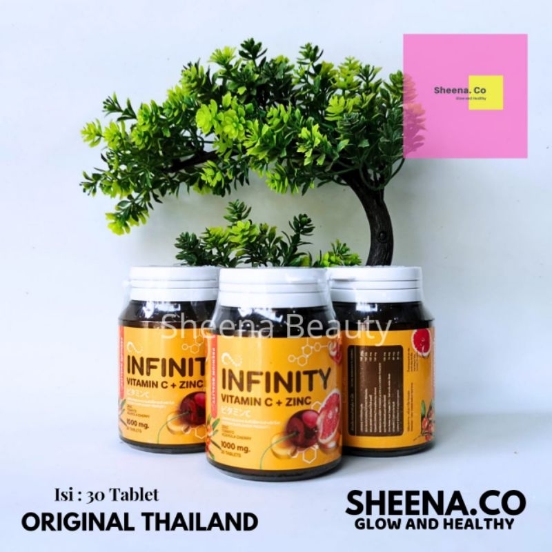 Jual INFINITY VITAMIN C & ZINC 1,000MG ORIGINAL GLUTA INFINITY BERRY ...