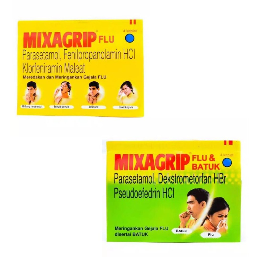 Jual Mixagrip flu strip 4 tablet | Mixagrip flu batuk strip 4 tablet ...