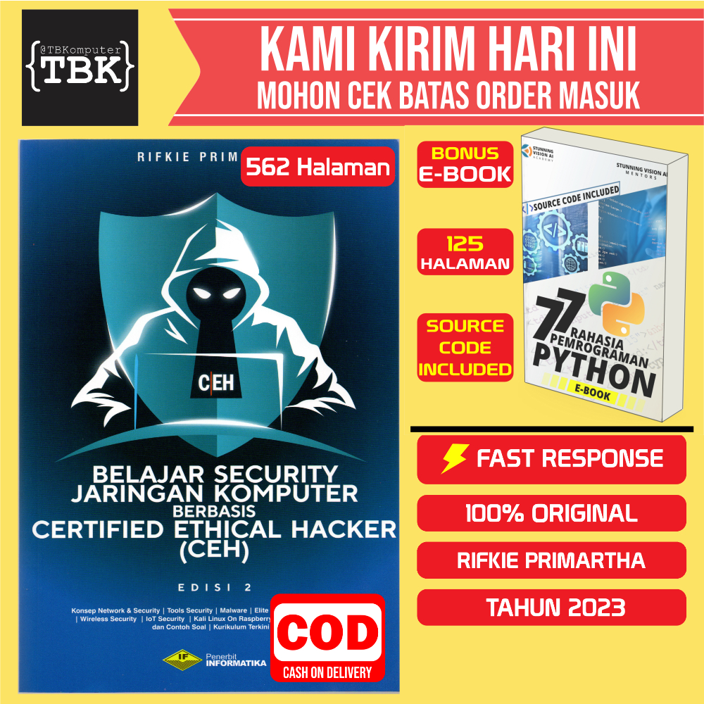 Jual BUKU BELAJAR SECURITY JARINGAN KOMPUTER BERBASIS CERTIFIED ETHICAL HACKER CEH RIFKIE ...
