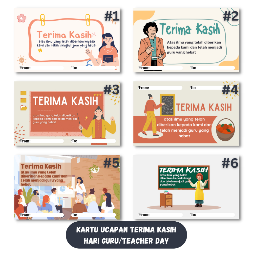 Jual Kartu Ucapan Terima Kasih Selamat Hari Guru Teacher Day | Thank You Card Hari Guru Teacher ...