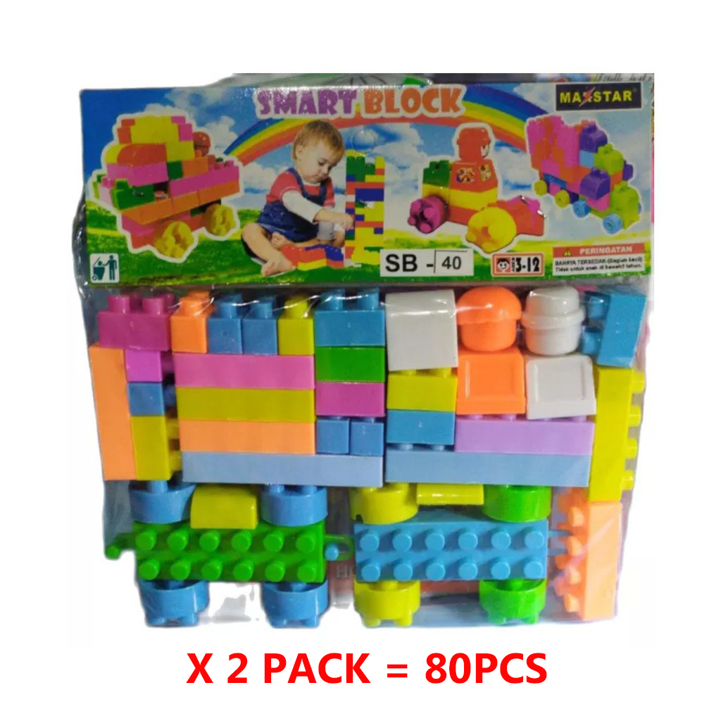 Jual MAINAN Block Balok Besar 96 PCS Mainan Blok Anak Edukasi Balok ...