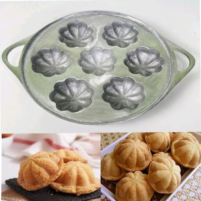 Jual cetakan kue cubit loyang bolu panggang cubit motif bunga bahan ...