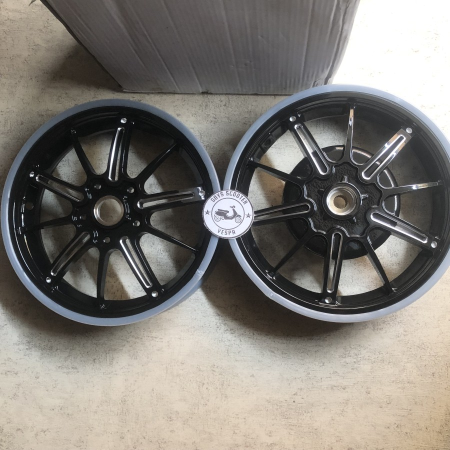 Jual Velg Drag Ring 12 Hitam Vespa Sprint Primavera LX S LXV | Shopee ...