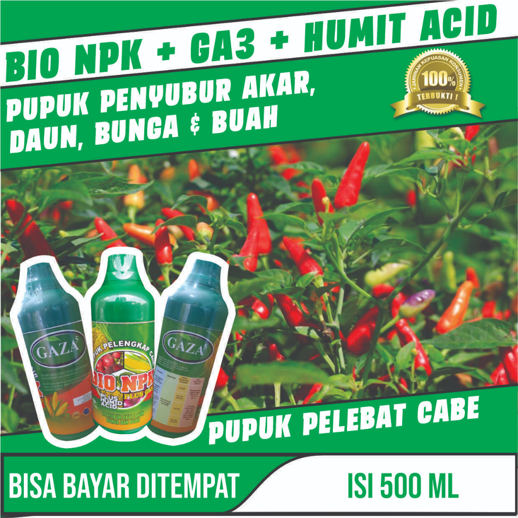 Jual Rekomended Bio Npk 500ml Pupuk NPK Cair Penyubur Tanaman Cabe - Obat Penyubur Tanaman dan ...