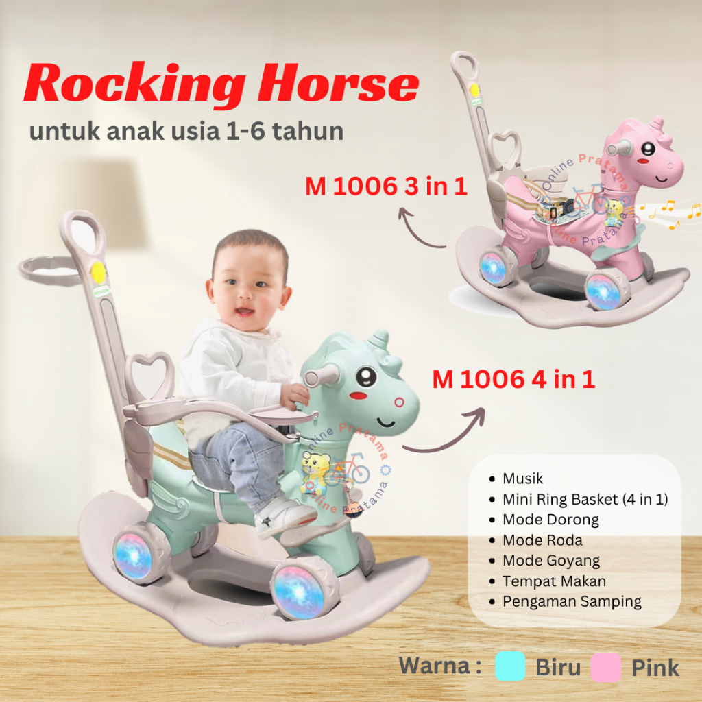 Jual Mainan Anak Kuda Kudaan Rocking Panda M 1004 Rocking Horse mainan ...