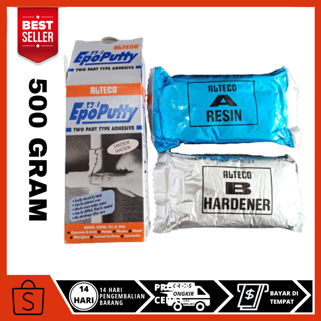 Jual ORIGINAL Lem Epo Putty ALTECO Lem porting 500gr 500 gram Lem Epoxy ...