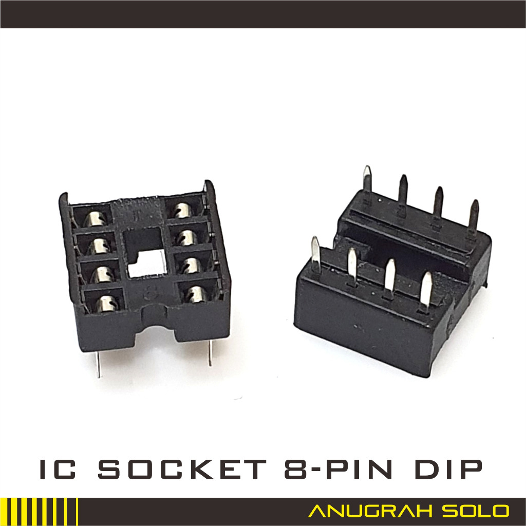 Jual Soket IC 8 Pin Lubang Jepit Socket IC 8P Flat Pin DIP-8 8pin ...