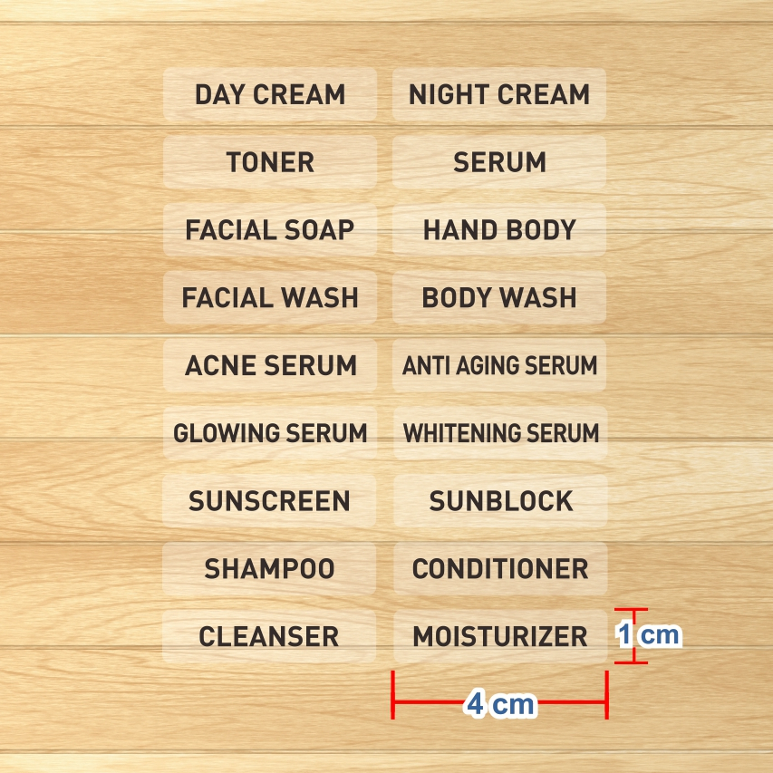 Jual Stiker Label Bening Day Night Cream Sticker Vinyl Transparant ...