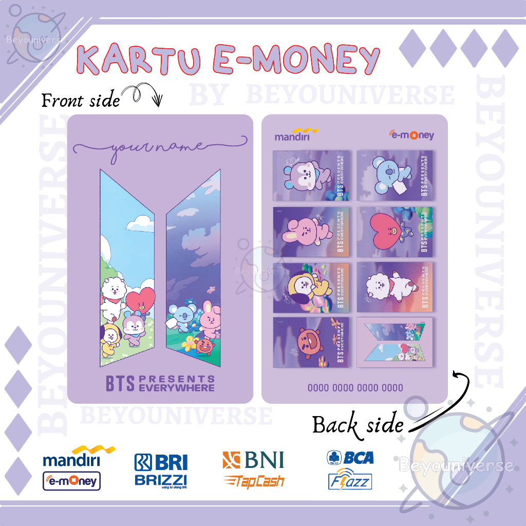 Jual Emoney Flazz Etoll BT21 Festa 2023 BTS Presents Everywhere Mandiri ...