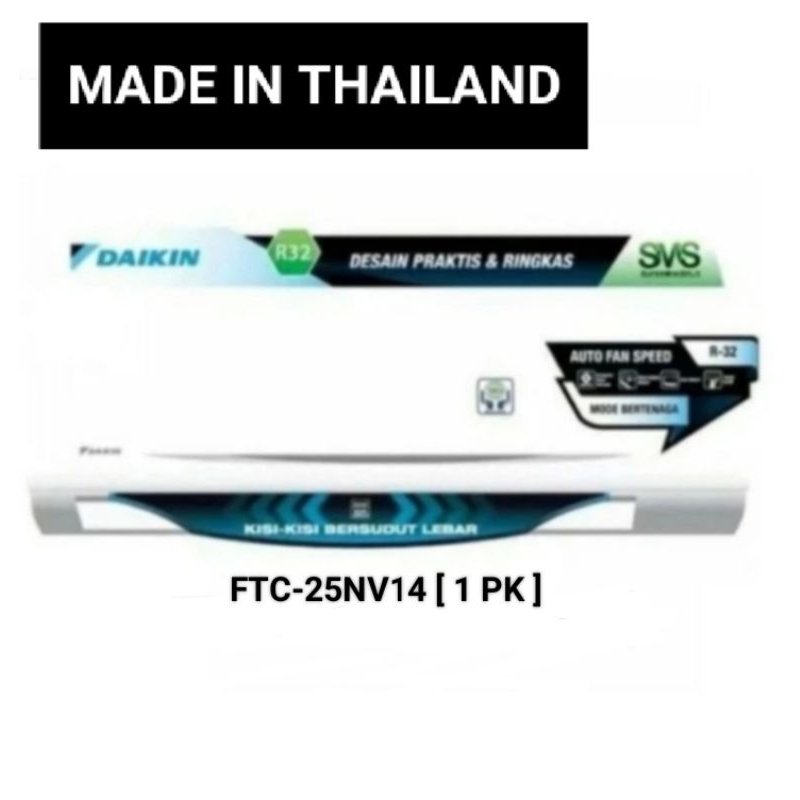 Jual AC SPLIT DAIKIN FTC 25NV14 1PK THAILAND free pasang+instalasi ...
