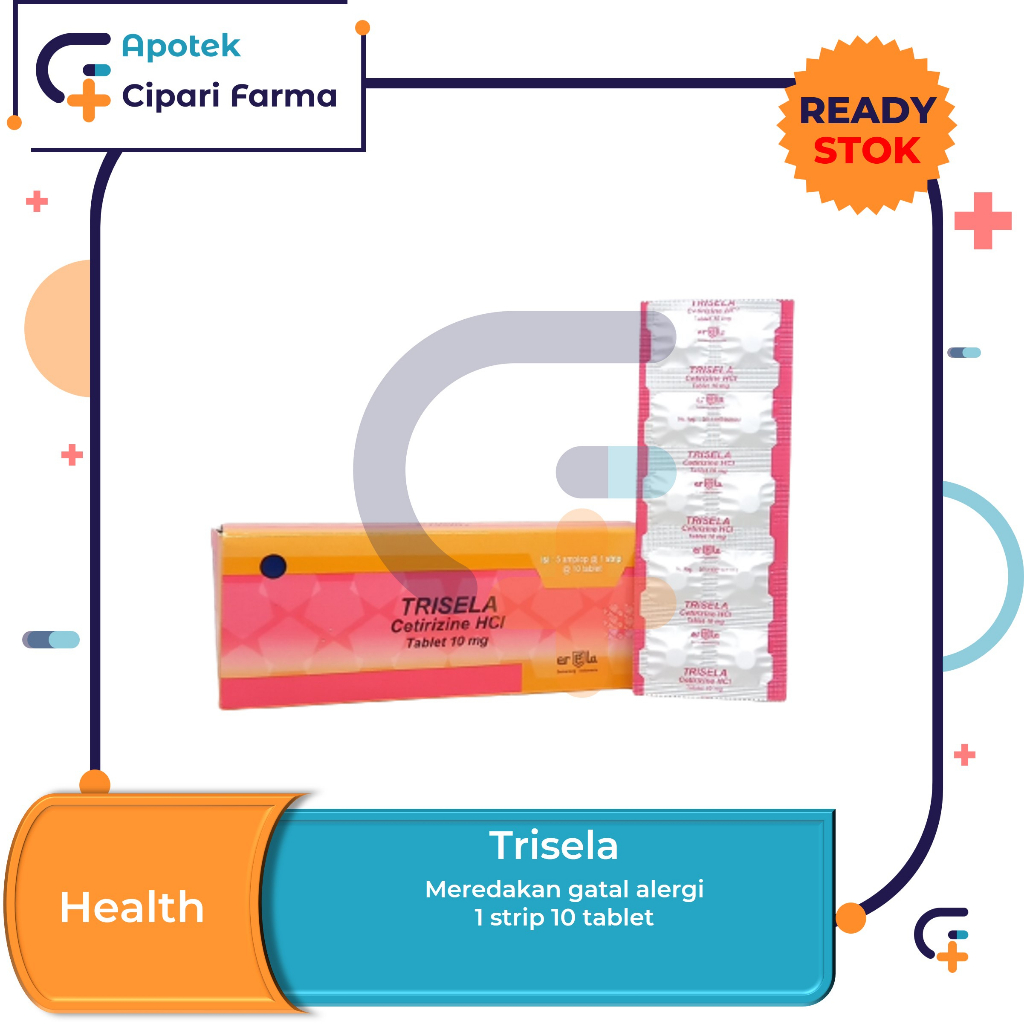 Jual Trisela Obat Pereda Gatal Alergi | Anti Alergi | Biduran 1 Strip ...