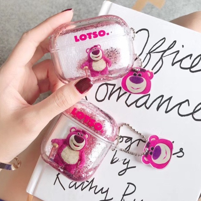 Jual Airpods Case 1 2 3 4 Pro 2 Lotso Toy Story Pink Lotso Bear Glitter ...